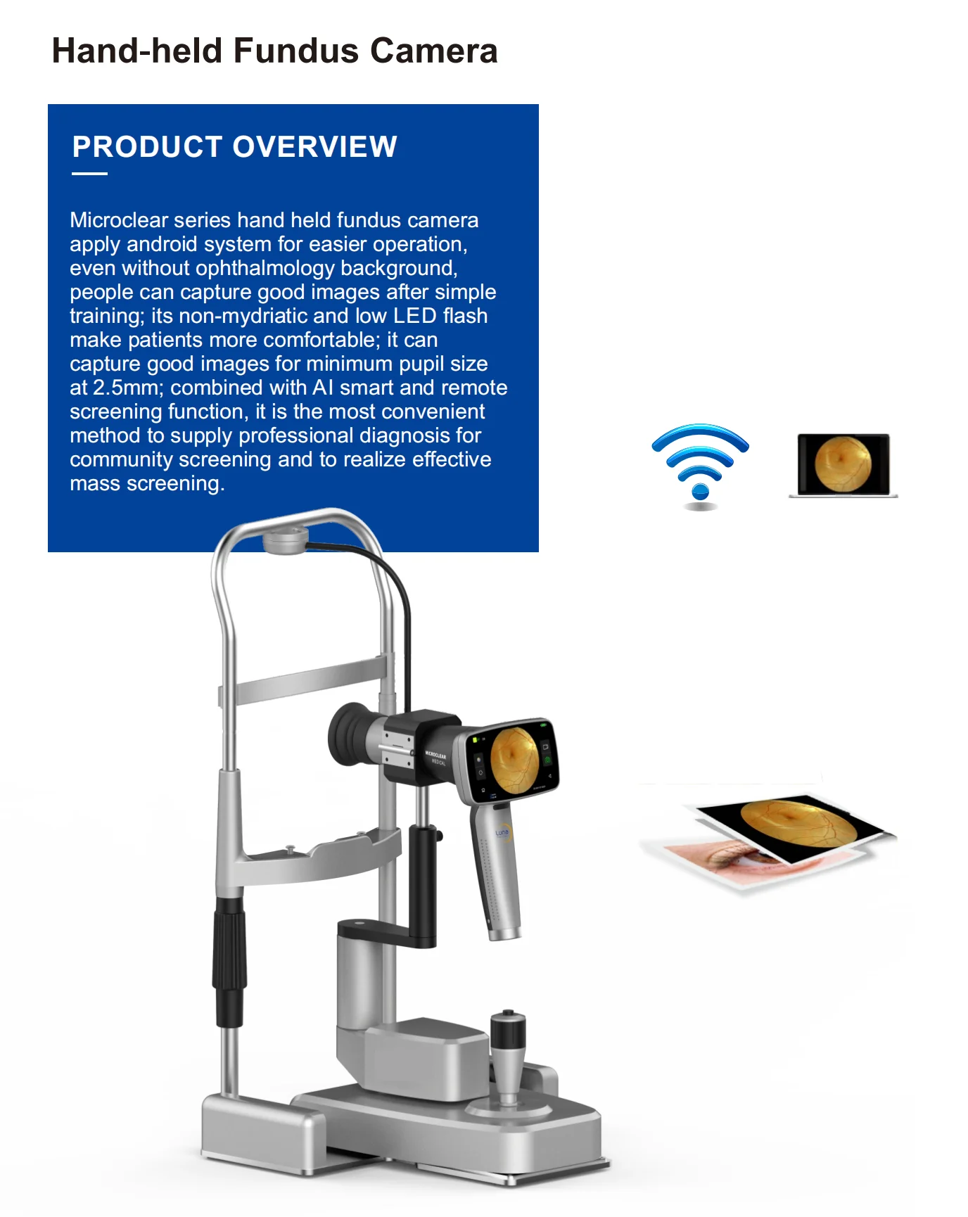 MSL Portable Fundus Camera - Intelligent Retinal Diagnosis