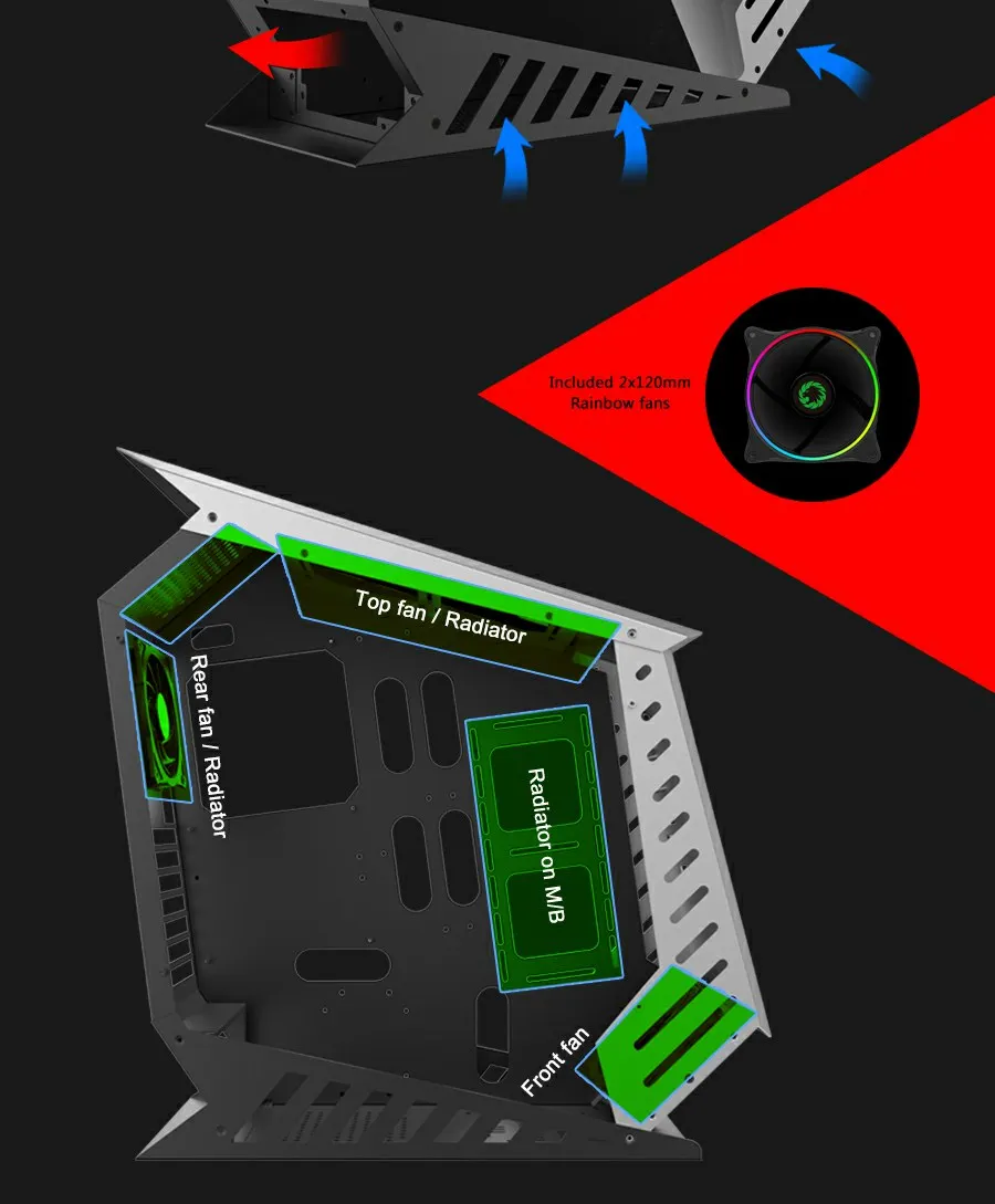 AUTOBOT Full Tower Gaming ATX Computer Chassis - Aluminum