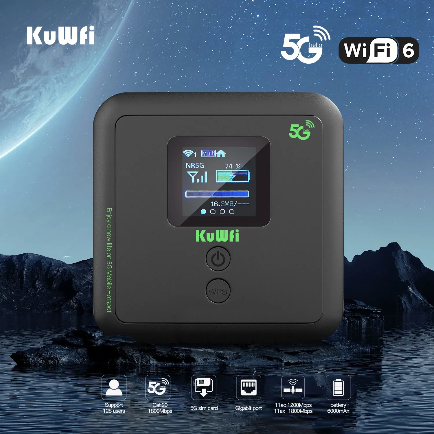 Oem 5g Router Wifi 2.5gbps Dual Band 6000mah 5g Cpe Modem Mobile ...