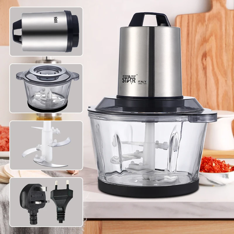 WINNING STAR VDE Multi-Functional Quick Food Chopper ST-5508 - 3L Glass ...