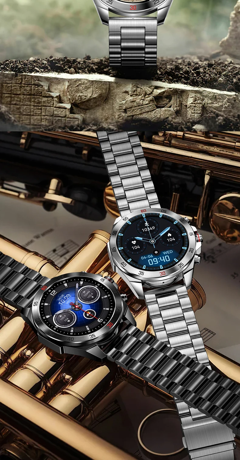 2024 Classic Men Smart Watch NX1 Pro - Metal Strap & AMOLED Screen