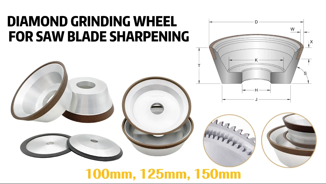Carbide Cutter Sharpening Steeling Polishing Wheel 11v9 12a2 Diamond ...