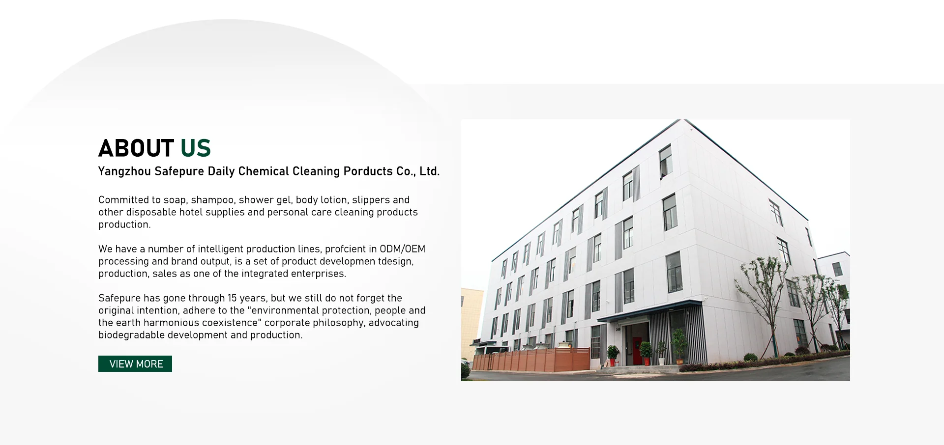 Company Overview - Yangzhou Safepure Daily Chemical Cleaning Products ...