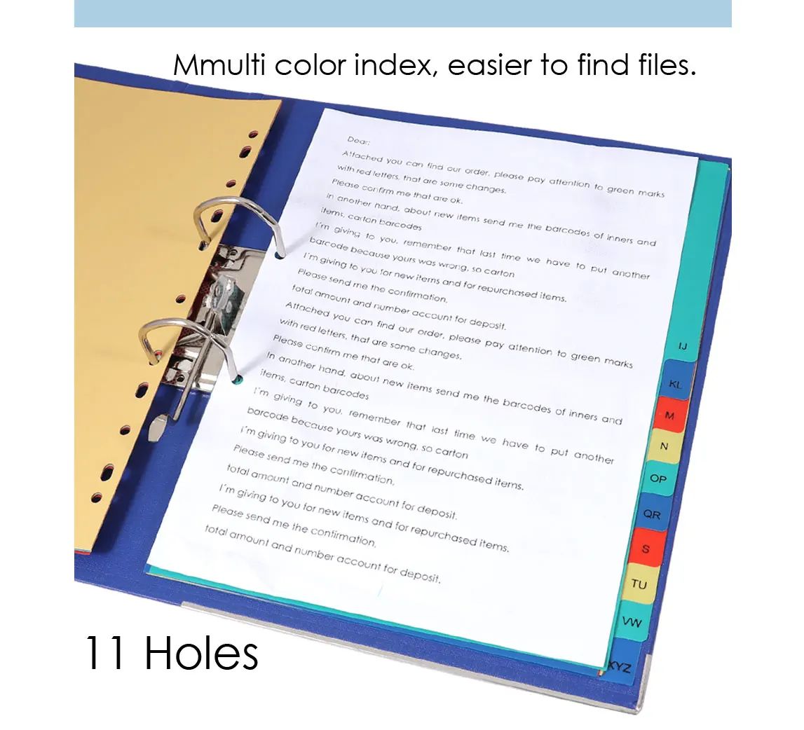 A4 Assorted Colors Pp Index Divider - Buy Index Divider,Pp Index ...