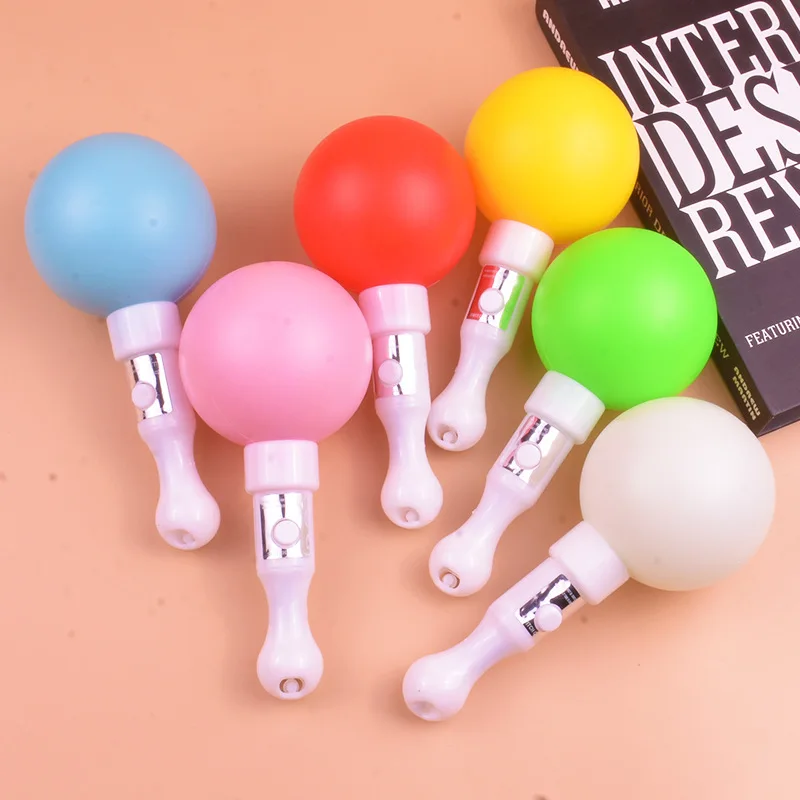 Plastic LED Maracas Party Fun Maker Flashing Tambourines LED Music Hand ...