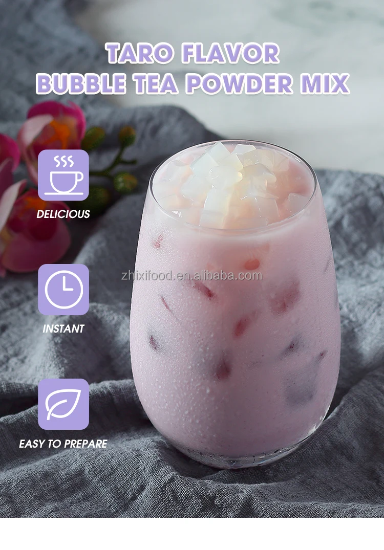 1kg Instant Taro Flavor Milk Tea Powder - Double Happiness