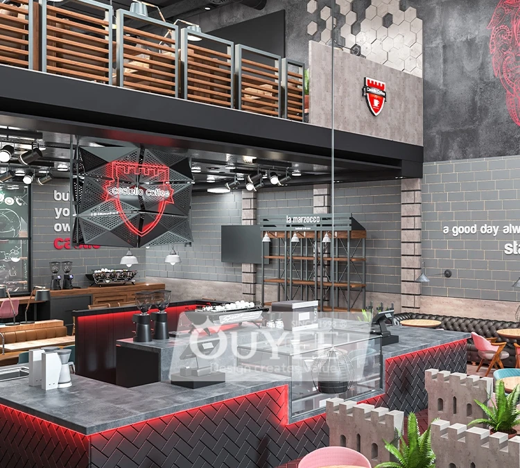 Factory Manufacturing Cheap Cafe Furniture Coffee Shop Counter ...