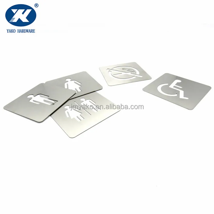 Stainless Steel Public Toilet Door Signs - Durable & Stylish