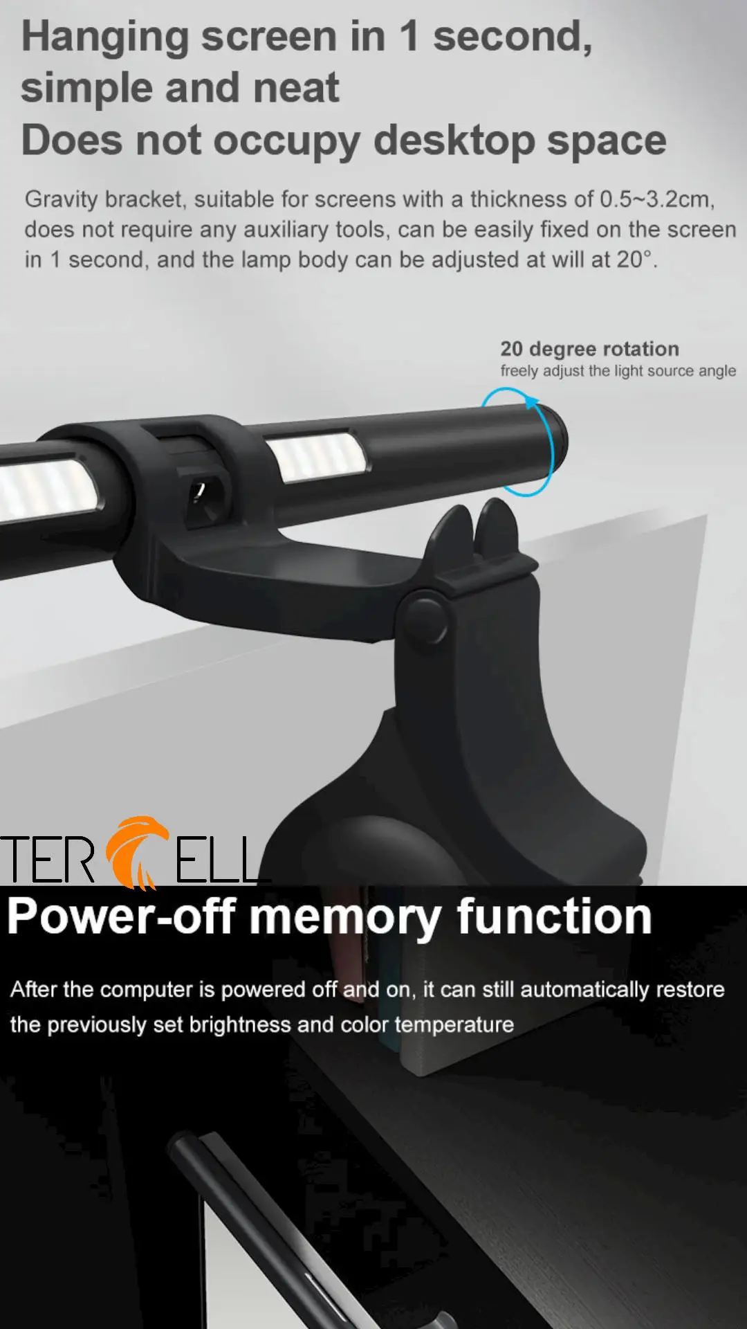 Led Monitor Light Lamp Screen Bar Light/dtouch Control 3 Color ...
