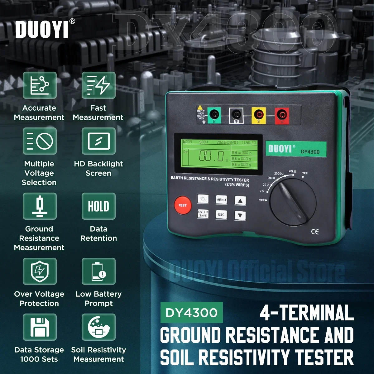 DUOYI DY4300 Earth Tester - Precision Ground Resistance