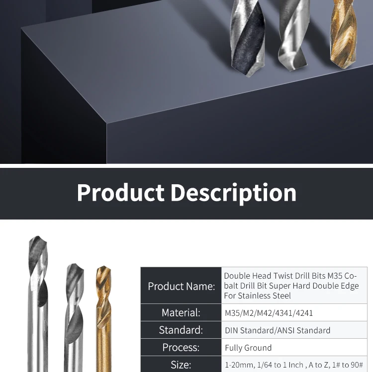 Hss M2 Full Ground Twist Drill Bits For Steel And Aluminum Maohua - Buy ...