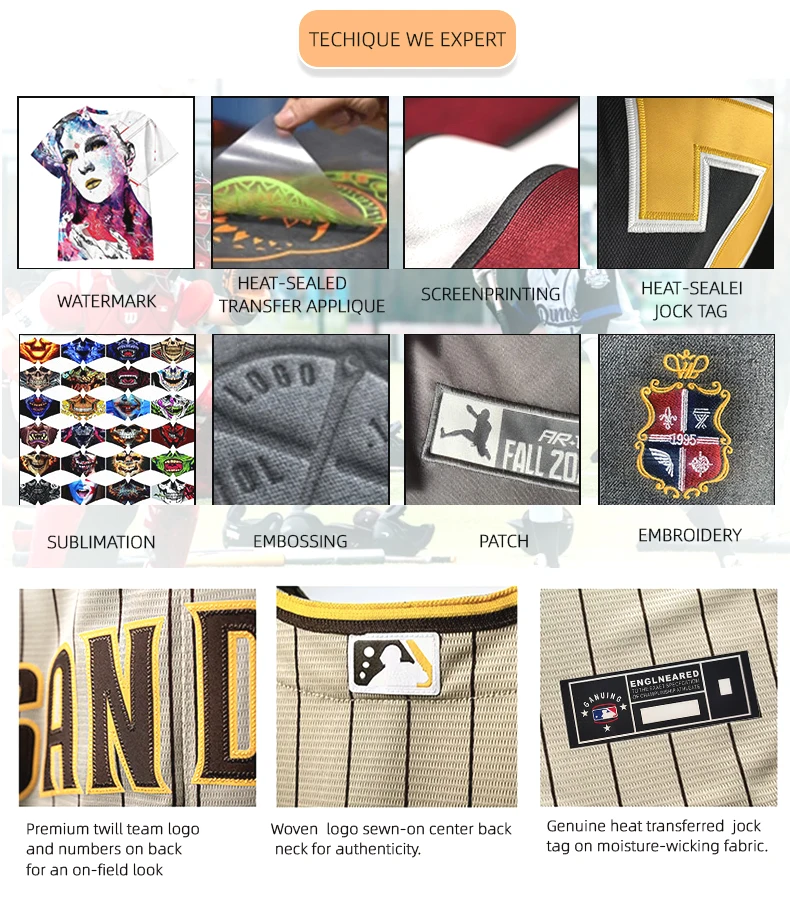 Oem Sublimated Baseball Shirts Breathable Jersey Professional Softball ...