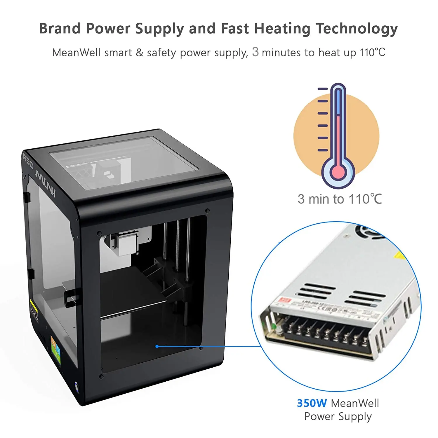 Createbot MINI 3D Printer - High Quality & Enclosed Design