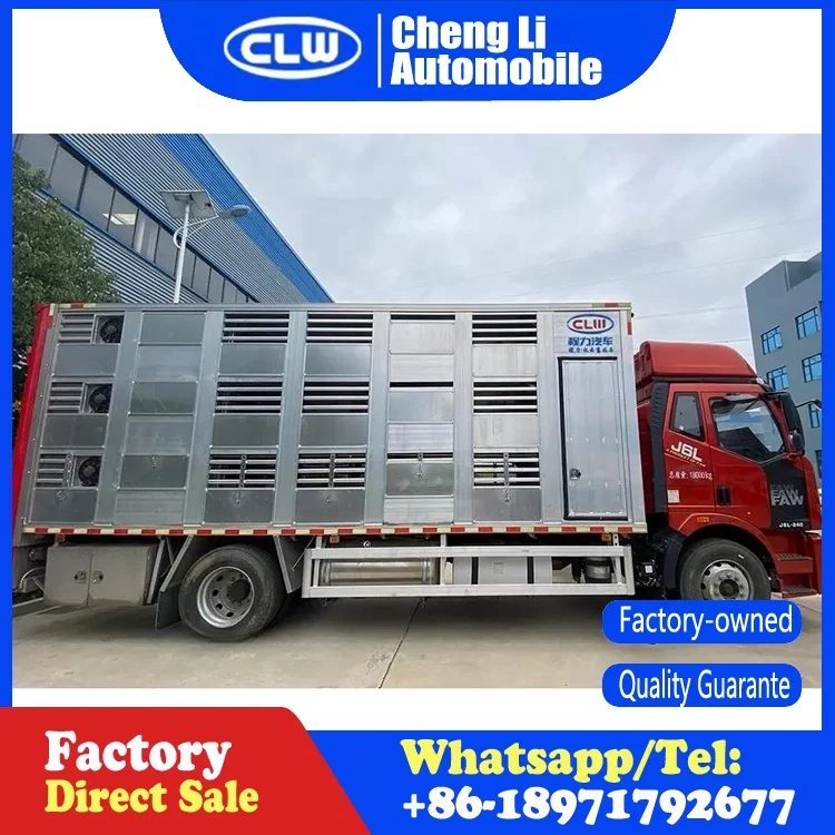 FAW Aluminum 4x2 Livestock Transport Vehicle Farm Animal Transport ...