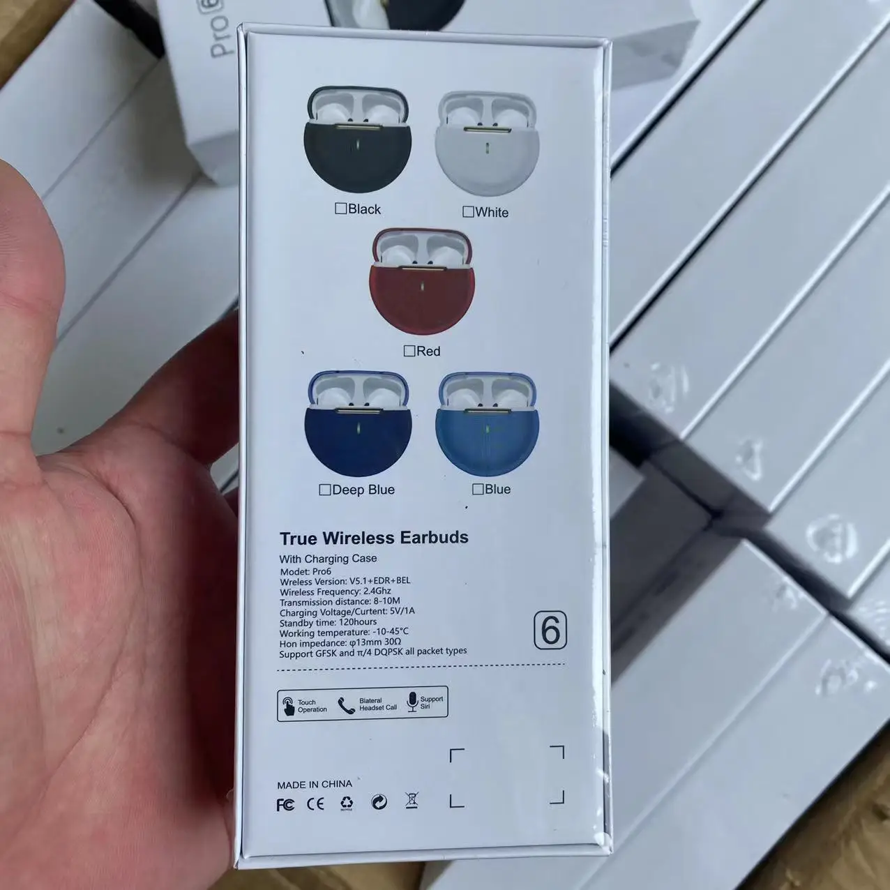 Pro6 Noise Cancelling Headphone Earphone Headset Bt True Wireless ...