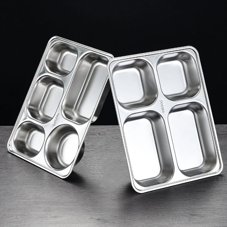 Wholesale High Quality Stainless Steel 304 Food Grade Lunch Plates ...