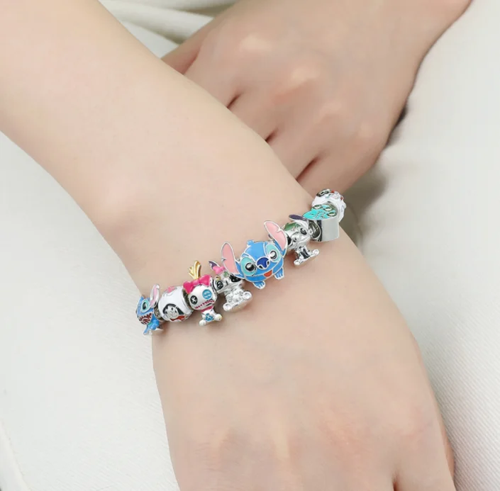 New Arrival Anime Lilo And Stitch Bracelet Cat Dog Charm Bracelets Sets ...