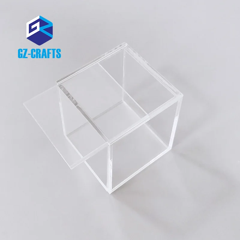 Clear 5-Sided Acrylic Display Cube Boxes - Modern Storage