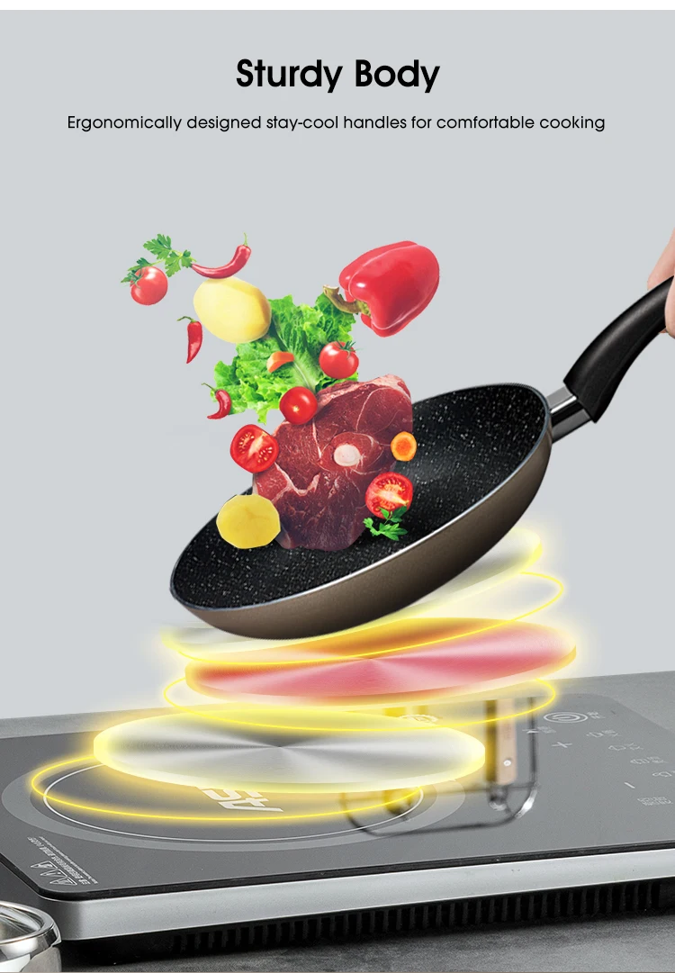 Asd 20-28cm High Temperature Paint Frying Pan Without Lid Non Stick ...