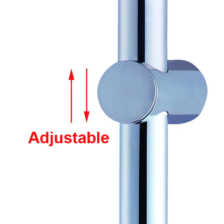Hand Held Adjustable Stainless Steel Shower Holder Slider Support Slide ...