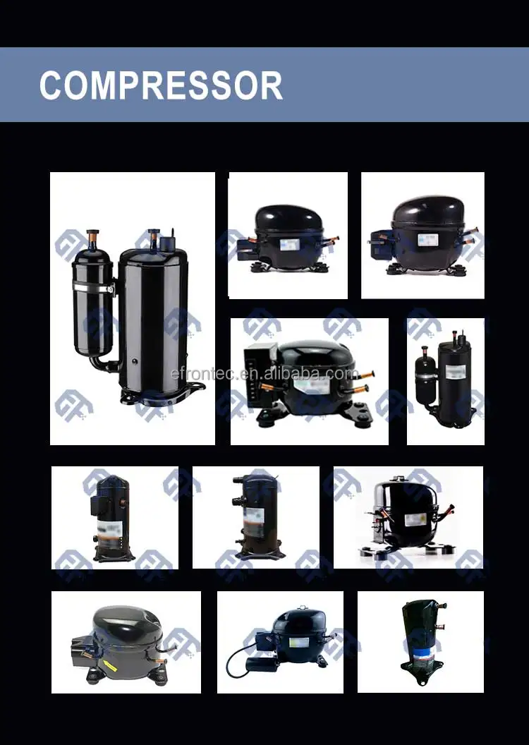 R134a Refrigeration Compressor 1/4 HP Refrigeration Accessories 24V DC Air Conditioner ...