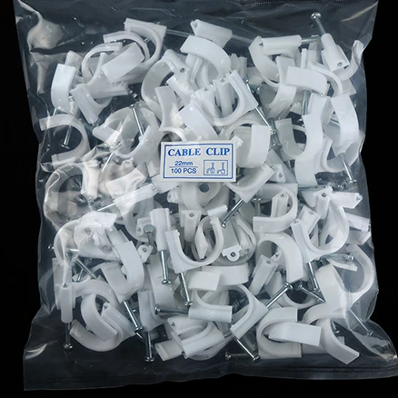 Plastic Round Adjustable Electrical Cable Clamps Flat Cable Clips ...