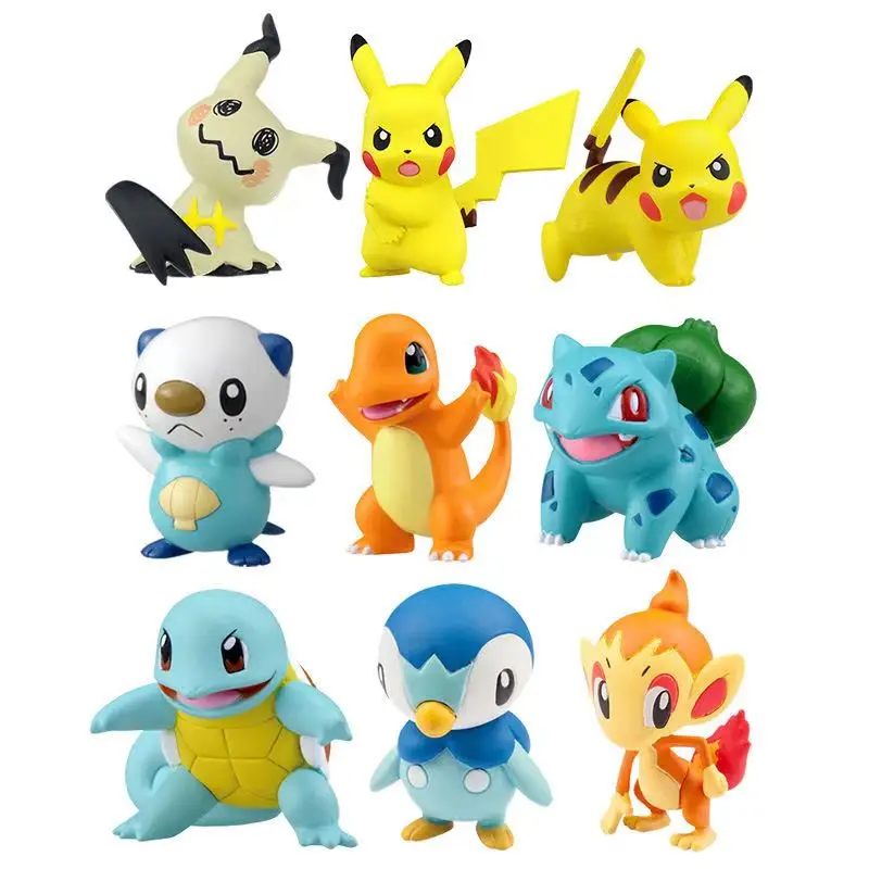 Pokemoned Pikachu Figures Model Collection Anime Figure Toy Dolls ...