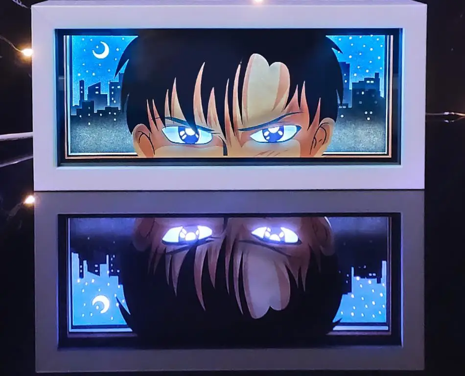 New One Piece Paper Carving Light Box Wood Frame Anime Paper Carving 3d ...