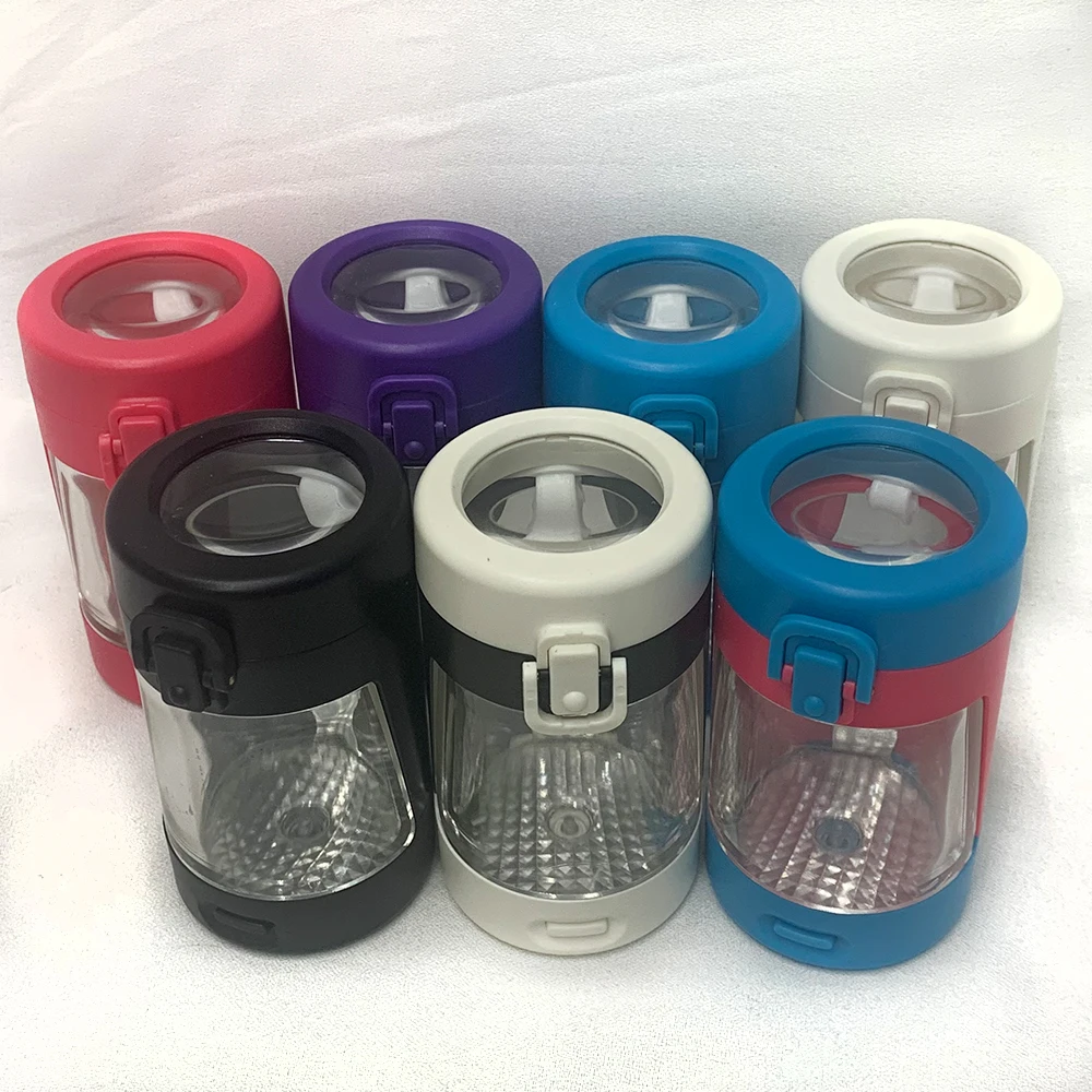 2021 Mini Air Tight Storage Herb Stash Container Led Magnifying Mag ...