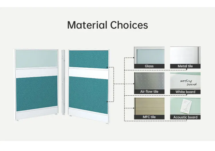 Modern Wooden Cubicle Partition Workstation for Office - OEM