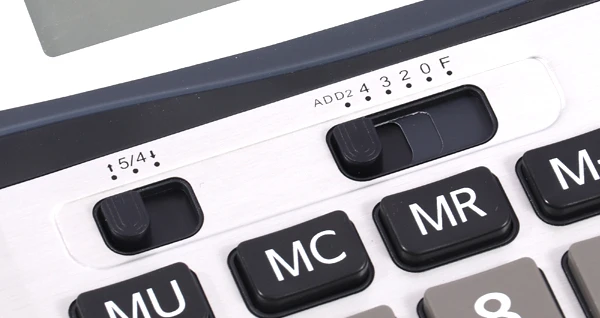 Foska Desk Calculator - 12 Digit LCD Display & Dual Power