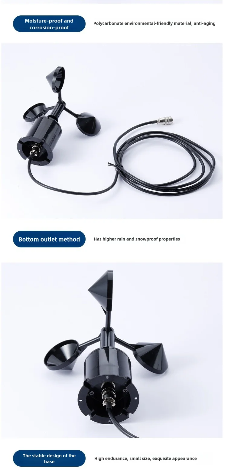 XPH Wireless Analog Pulse Digital RS485 Output Anemometer Wind Speed ...