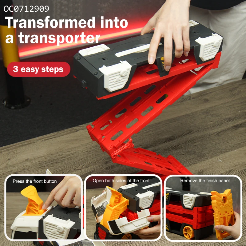 Super Slot Catapult Ejection Deformation Racing Track Car Storage Truck ...