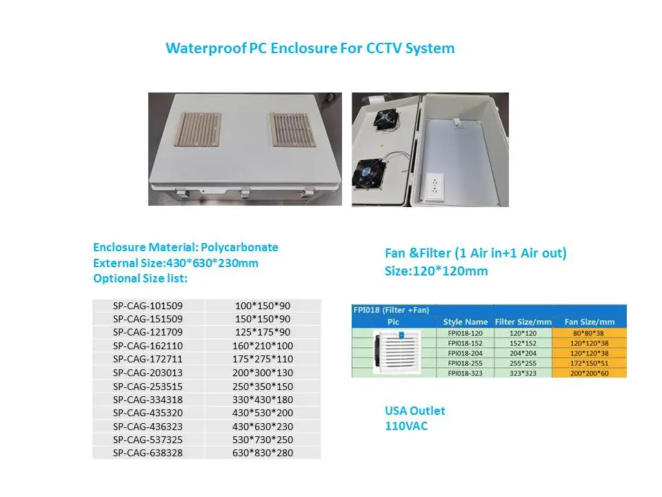 Cctv Box Weatherproof Cabinet Electronic Box Plastic Enclosures Steel ...