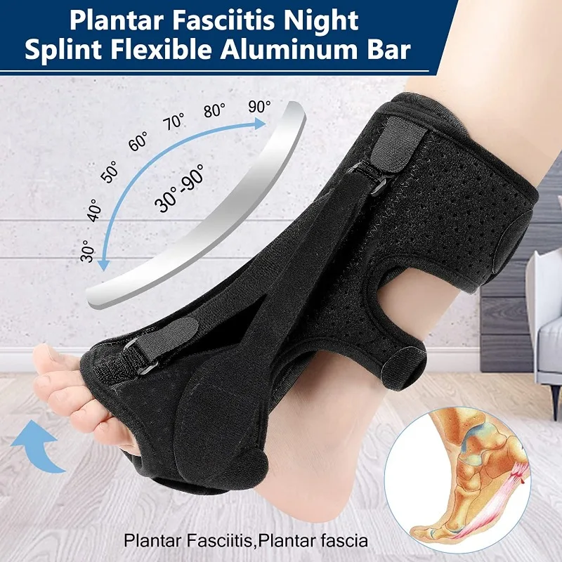 Plantar Fasciitis Support Night Splint Foot Roller Upgrade 3 Adjustable ...