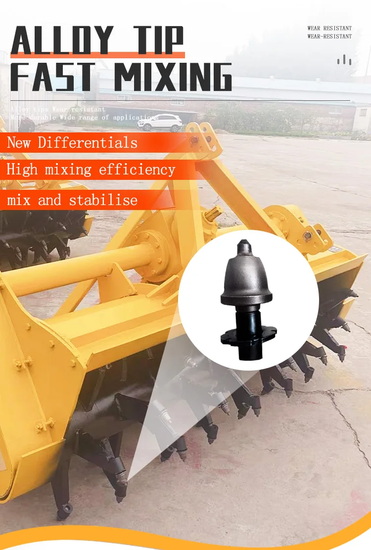 Tractor Three-point Suspension Rotary Tiller Road Ash And Soil Mixer ...