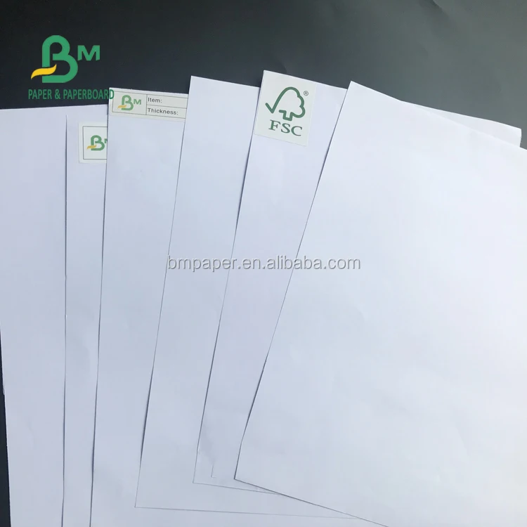 100% Wood Pulp 60gsm Uncoated White Bond Paper for Crafts