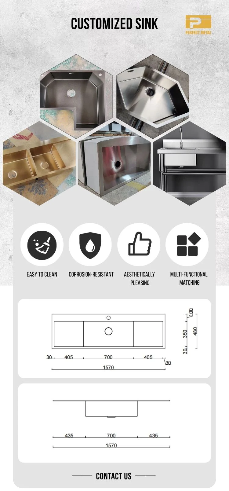 Kitchen Irregular-Shaped Corner Sink Large Single Bowl Stainless Steel ...