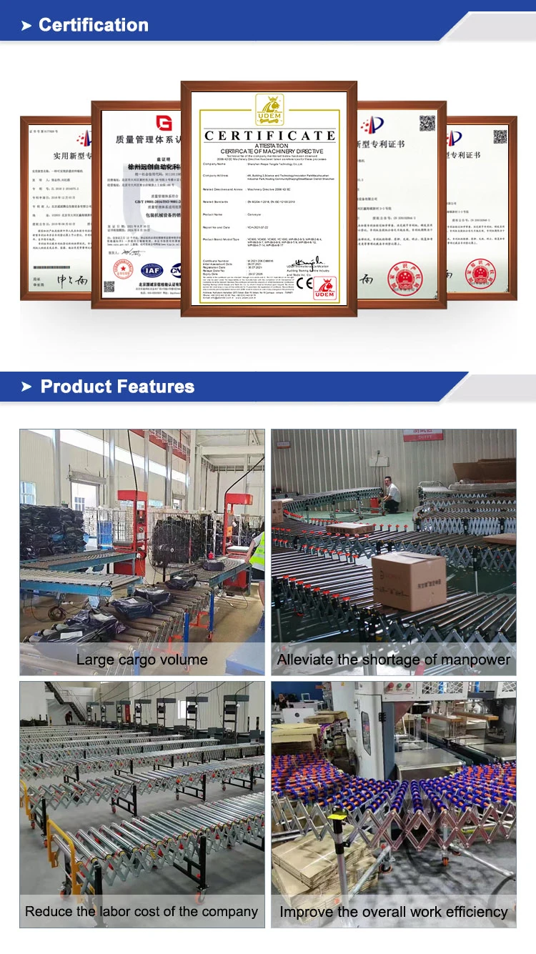 Roller Table Conveyors Truck Loading Unloading Foldable Inspection ...