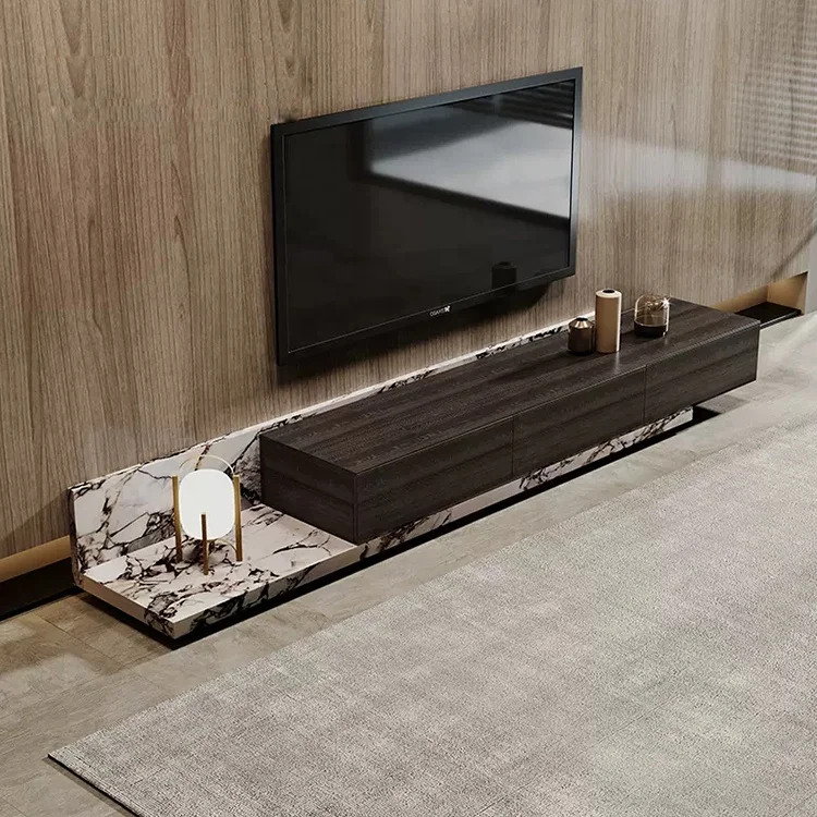 Commercial Grade Wall Mounted Media Console | Natural Marble Top – PGR ...