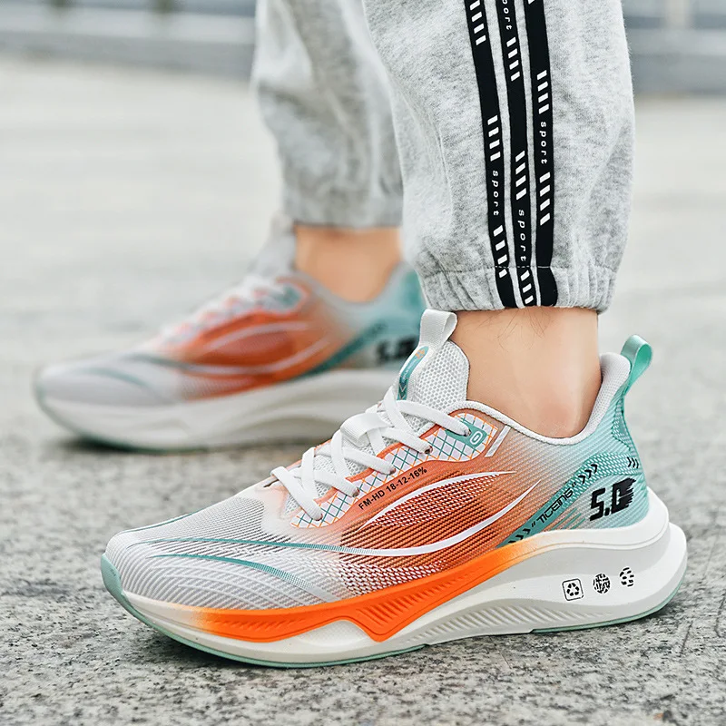 Big Size Men's Sneaker Thick Bottom Height Increasing Mesh Running ...