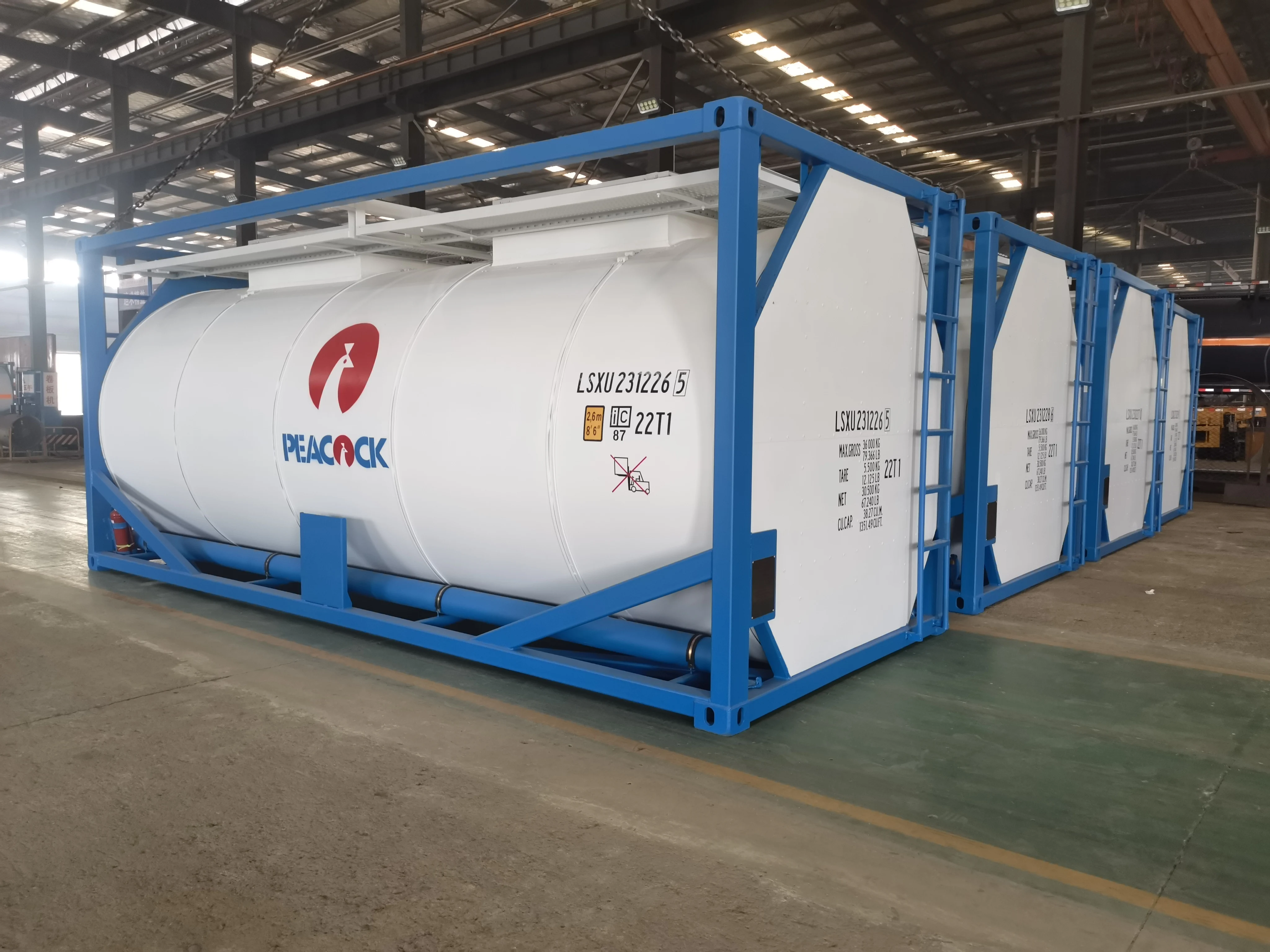 Bv Certificate 17500 Liters Iso T14 Tank Container With Pe Lining Hcl ...