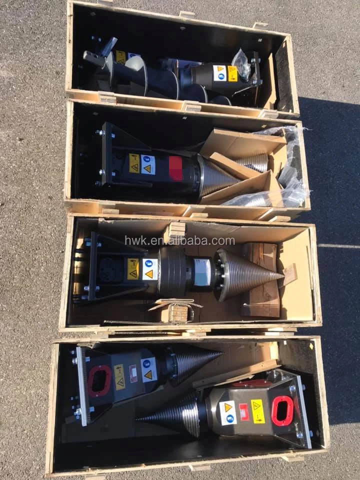 Factory Customized Hydraulic Screw Cone Log Splitter For Excavator Skid ...