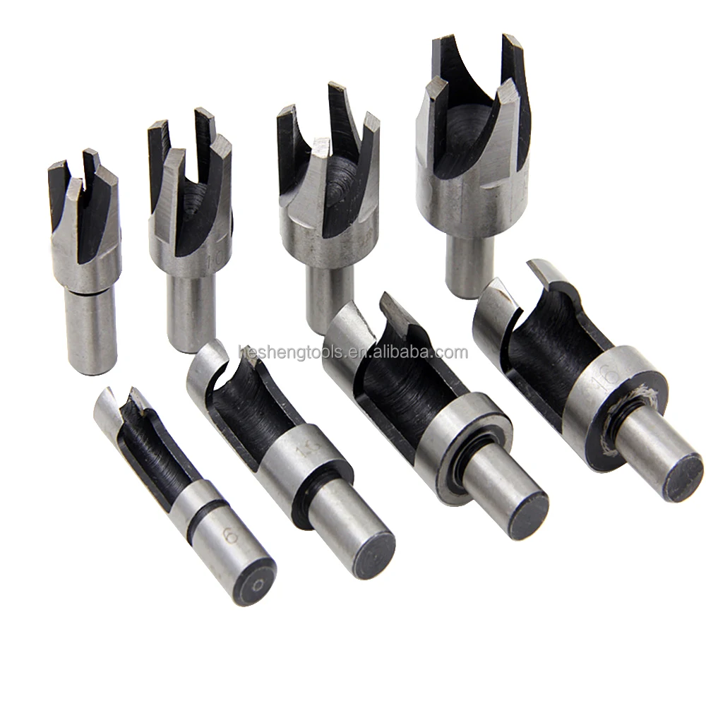 8pcs Wood Plug Cutter Claw Cylinder Tenon Drill Bit Set Straight ...