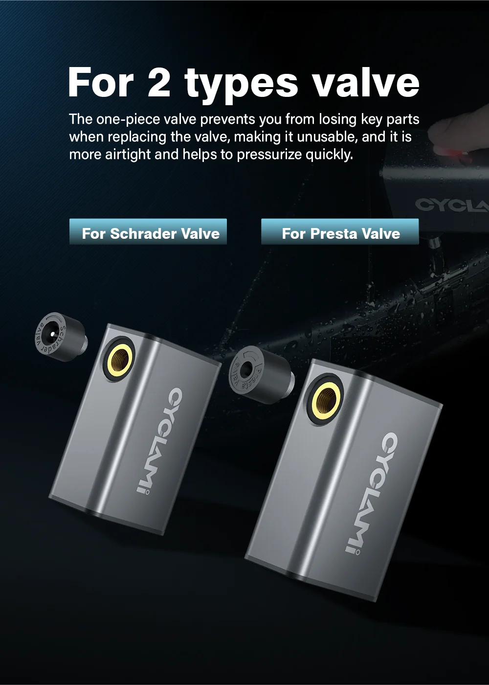 CYCLAMI Mini Bike Pump - Portable & Efficient Inflator