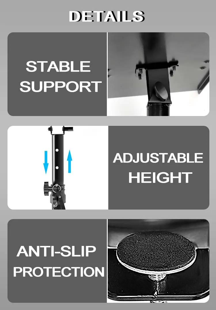 Adjustable Speaker Desk Stand Portable Metal Display Racks Floor ...