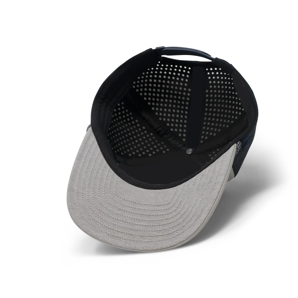 White Camo Polyester Caps 6 Panel Flat Brim Black Camo Trucker Hat ...