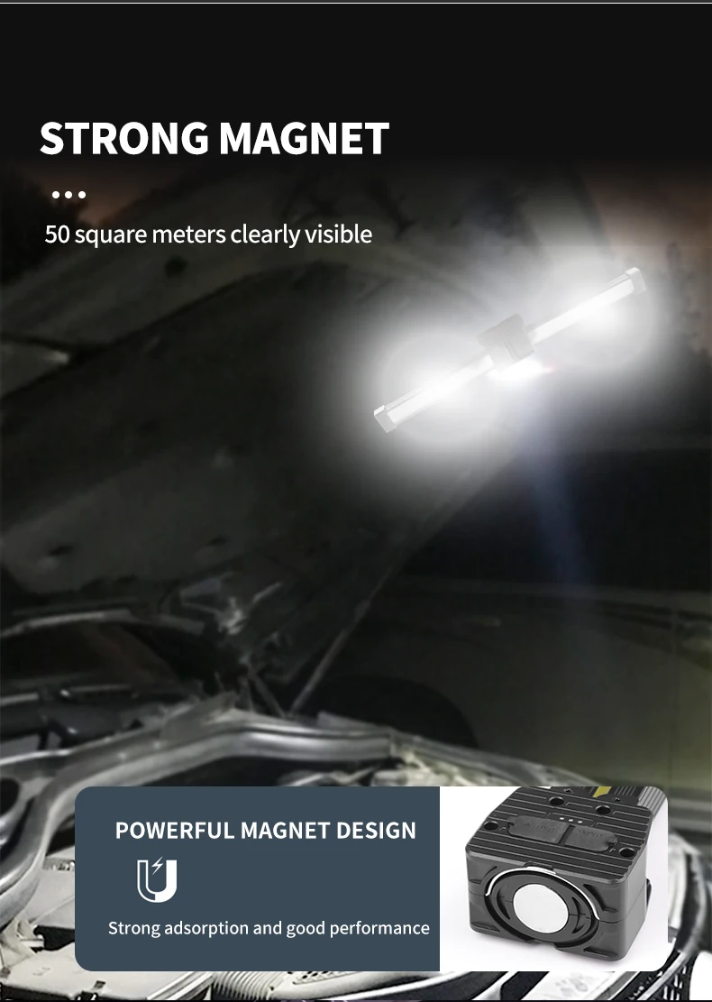 Portable Work Lights Double Side LED Wide Beam Range Flashlight 90 ...