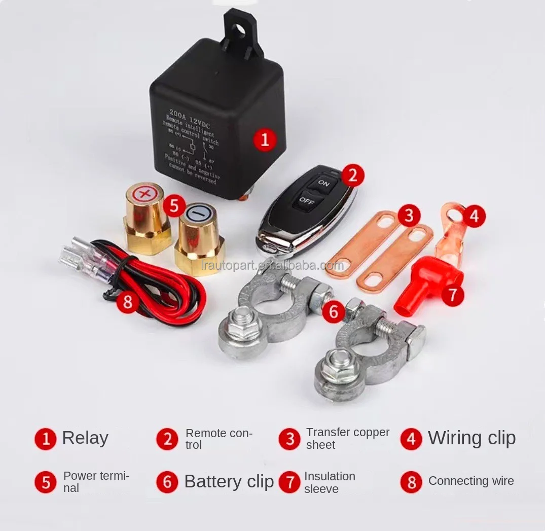 LR AUTO 12v Automotive Relay 24v200A Remote Dual Wireless Remote ...