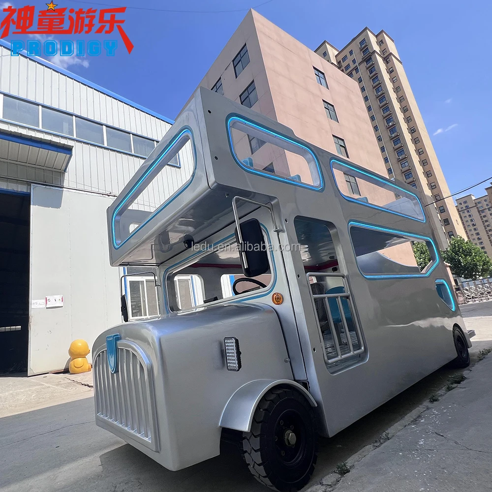 Shopping Mall Tourist Mini Sightseeing Bus Double Decker Electric Tour ...